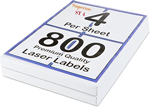 Superme Easy Ship Sticky Paper ST4 / a4 Size Pack of 800 Labels (200 ...