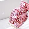Amazon.com: WLGRANJIA Pink Mosaic Glass Flower Vase, 8.7 Inch Handmade ...