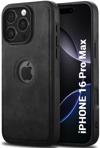 TheGiftKart Genuine Leather Finish Back Cover Case for iPhone 16 ...