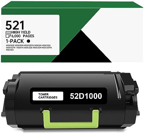 Amazon.com: 521 52D1000 High Yield Black Toner Cartridge Replacement ...
