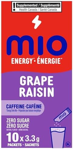 mio Energy Grape Energy Drink Mix, 3.3 g Packets, 10 ct Box : Amazon.ca ...