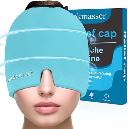 Amazon.com: Migraine Relief Gel Ice Head Wrap, Hot and Cold Therapy ...