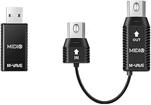 Wireless MIDI to USB Cable Converter Connector, MIDI Adapter System ...