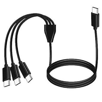 MEIRIYFA USB C Splitter Cable, USB Type C Male to 3 Type-C Male Data ...