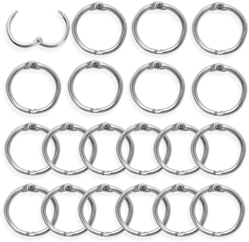 20Pcs Metal Book Ring 20mm / 0.79inch Binder Rings Loose Leaf Binder ...