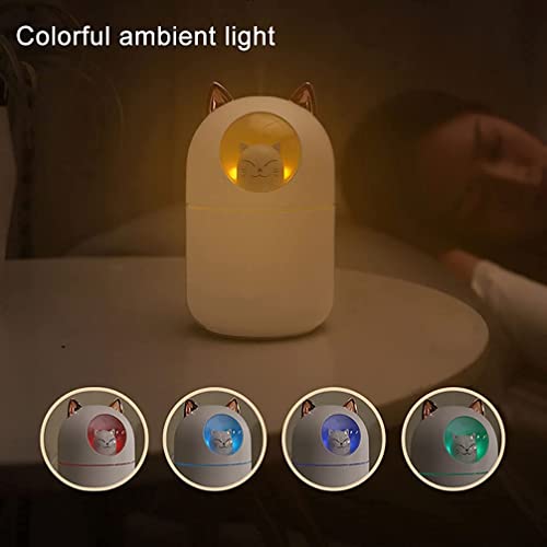 Mini Cool Humidifier with Night Light Cute Cat Mist : ApplianceStore.au