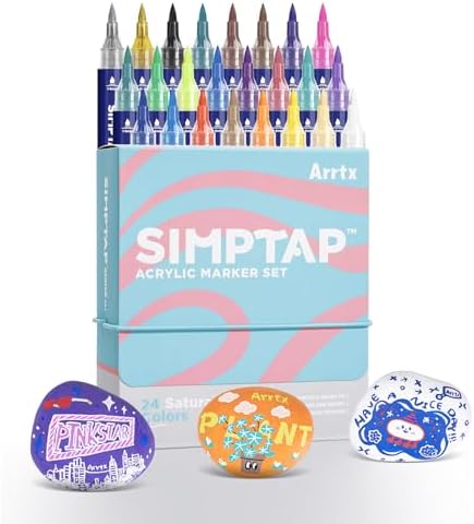 Amazon.com: Arrtx Top Valve Action Marker Pen, Set of 24 Colors Simptap ...