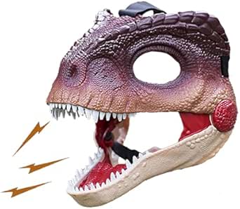 Amazon.com: Cosfyte Velociraptor Mask with Motion and Roaring Sounds ...