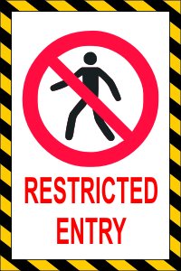 Signage Shop RESTRICTED ENTRY : Amazon.in: Industrial & Scientific