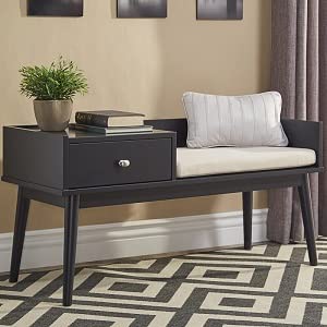 THE WOODEN CITY Solid Wood 1 Seater Bench/Sofa with Storage for Home ...