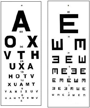ASF UNIVERSAL Set of English and E Chart Vision Test Chart (Snellen ...