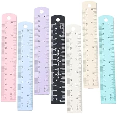 7pcs Stainless Steel Ruler, Centimeter British Metric rulers, Precision ...