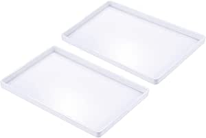 Amazon.com: PATIKIL 11x8 Fast Food Tray, 2 Pack Plastic Reusable Multi ...