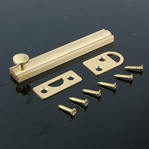 SUPERTOOL Surface Latch, 1PC Brass Door Bolt Unrust Simple Barrel Bolt ...