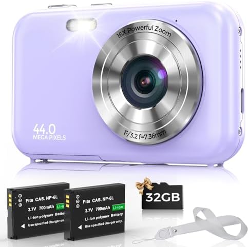 Digital Camera, Bofypoo Autofocus Kids Vlogging Camera FHD 1080P 48MP ...