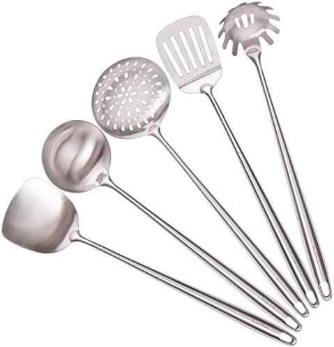 Amazon.com: NIITAWH Wok Utensils for Carbon Steel, Stainless Steel Wok ...