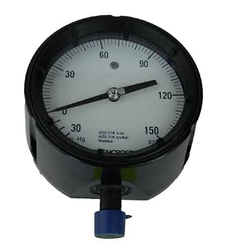 Ashcroft Duragauge Type 1279 Black Phenolic Case Pressure Gauge, 316 ...