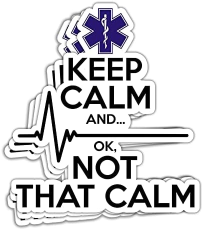Amazon.com - HOSALA (3in - 3Pcs) Keep Calm and... Ok, Not That Calm Paramedic Sticker Funny EMT ...