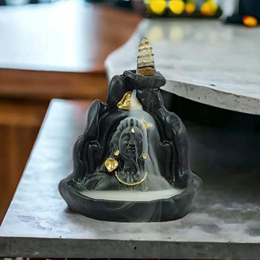 Buy Nishi Handicrafts Smoke Fountain Lord Shiva Adiyogi Statue Cone ...