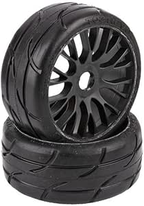 Amazon.com: GRP GT - TO3 Revo Belted Pre-Mounted 1/8 Buggy Tires (Black) (2) (XM5) w/FLEX Wheel ...