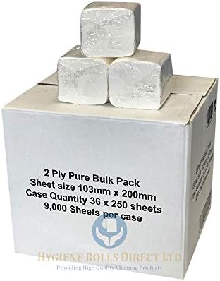 36 x 250 flat interleaved toilet tissue paper bulk pack - 9000 sheets ...