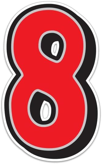 Amazon.com: Giant Magnetic Number 8 – Red Magnetics Numbers with Gray ...
