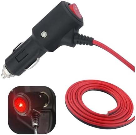 Amazon.com: 12 Volt Cigarette Lighter Plug Male,16AWG Cigarette Lighter ...