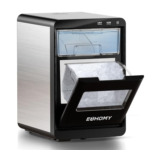 EUHOMY Nugget Ice Maker Countertop, 44Lbs/24H Pebble Ice Maker Machine ...