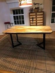 ECLV 28" Dining Table Legs, L-Shaped Steel Table Legs, Country Style ...