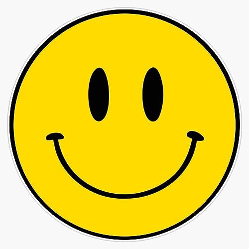 Amazon.com - Neutral Happy Face Smiley Sticker Vinyl Waterproof Sticker ...