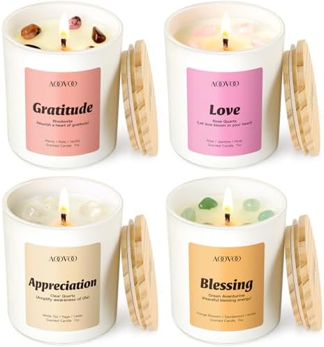 Amazon.com: AOOVOO Mothers Day Candles Set for Mom - 4 Pack Candles for ...