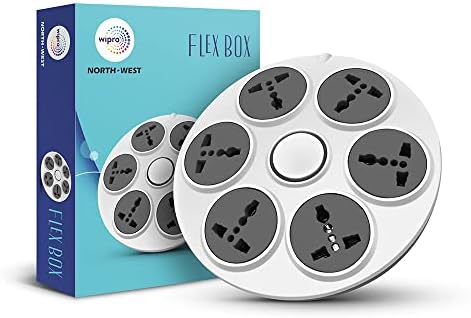 Wipro North West UFO 6+1 Flex Box with 6 Universal Socket & Single ...