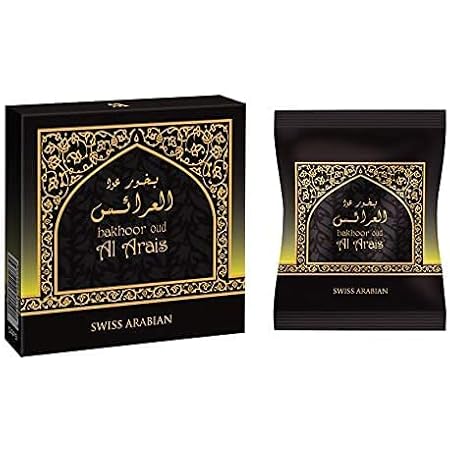 Swiss Arabian Black Bakhoor/Incense with Oud Powder Based Al Arais 40g ...