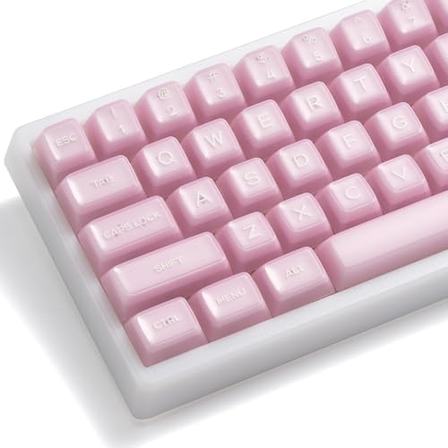 GMKWTL XVX Translucent Pink Double Shot PBT SA Profile Mechanical ...