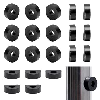 Helffer 20 Pack Black Curved Washers - Titanium Plated T316 Stainless ...