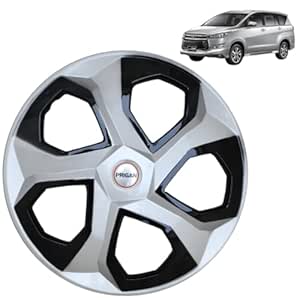 PRIGAN Wheel Cover for Innova Crysta Silver Black Wheel Cover 16" for ...