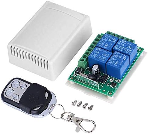DHRUVPRO 4 Channel Rf Wireless Remote Control Receiver Dc 12V Relay ...