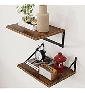 Amazon.com: Deep Floating Shelves, 16W x 12D Rustic Wood Floating ...