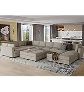 Amazon.com: Belffin Modular Velvet Sectional Sofa with Chaise Lounge ...