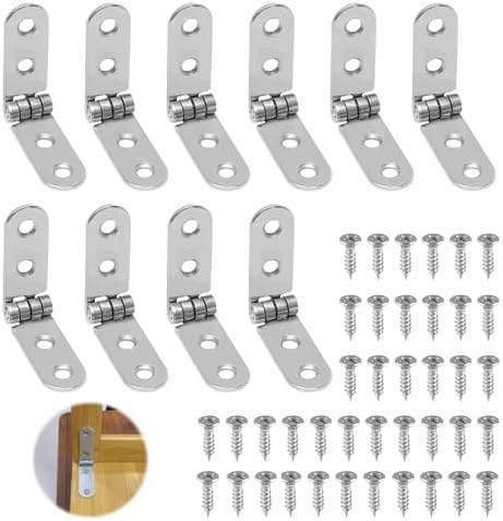 10 Pcs 180 Degree Folding Flip Hinges, Small Hinges, Heavy Duty Strap ...