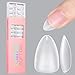 AILLSA Short Almond Nail Tips - 240 PCS Upgraded Matte Soft Gel Nail ...