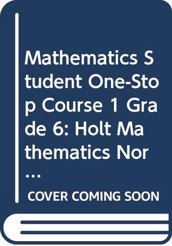 Amazon | Mathematics Student One-Stop Course 1 Grade 6: Holt ...