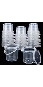 Amazon.com: 35 PCS 16 oz Slime Containers with Lids and Handles ...