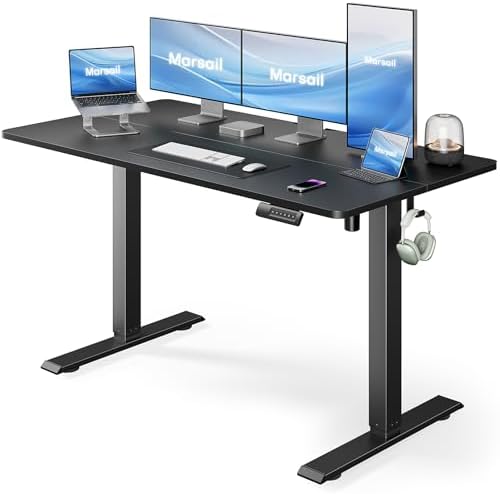 Amazon.com: Furmax Electric Height Adjustable Standing Desk Large 63 x ...