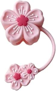 Amazon.com: 1pc Silicone Cherry Blossoms Straw Topper for Stanley 30,40 ...