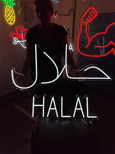 Amazon.com: Halal neon sign, halal food led light, halal meat neon ...