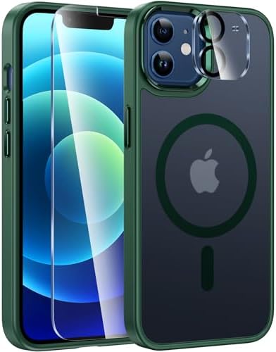 Amazon.com: FNTCASE for iPhone 12 Phone Case: Magnetic Matte Textured ...