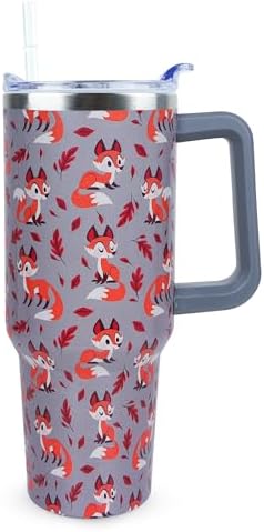 Amazon.com | Ynbuyouzhong Japanese Kitsune 20oz Tumbler with Lid ...