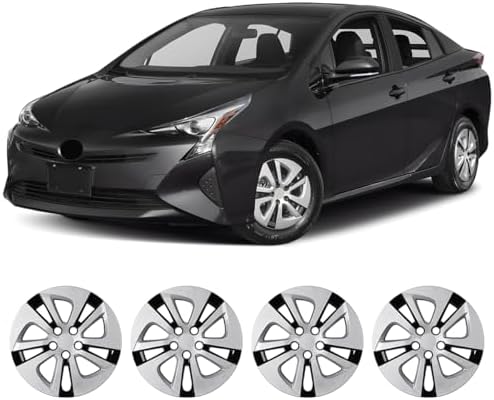 Amazon.com: 15 Inch Hubcaps Set of 4 Silver & Black Lacquer Wheel Rims ...