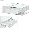 Amazon.com: Merax Coffee Table, 2-Tier Rectangular Coffee Table with ...